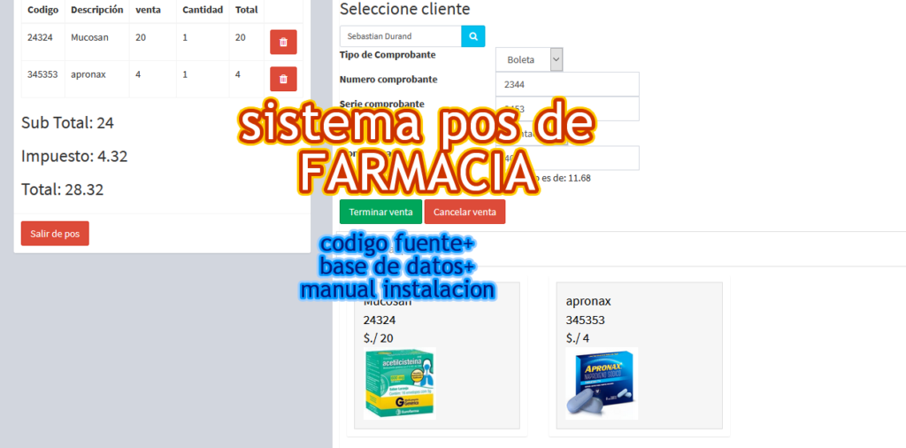 sistema de farmacia multisucursal en php puro - Sistemas en PHP, MySQL ...